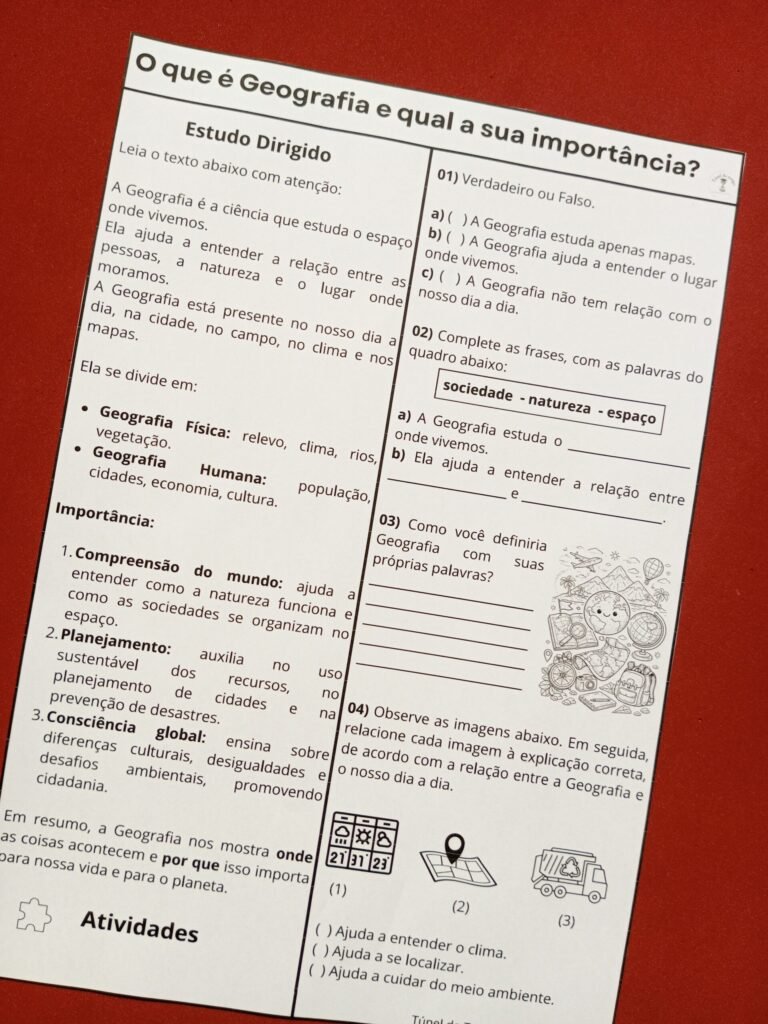 O que é Geografia e qual a sua importância - Túnel do Tempo - Recursos ...
